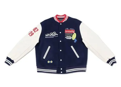 Vandy The Pink Akira Varsity Jacket - Navy Blue | Editorialist